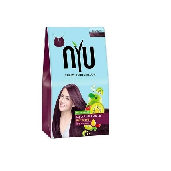 Jual NYU CREME HAIR COLOR BURGUNDY 4.16 | Shopee Indonesia