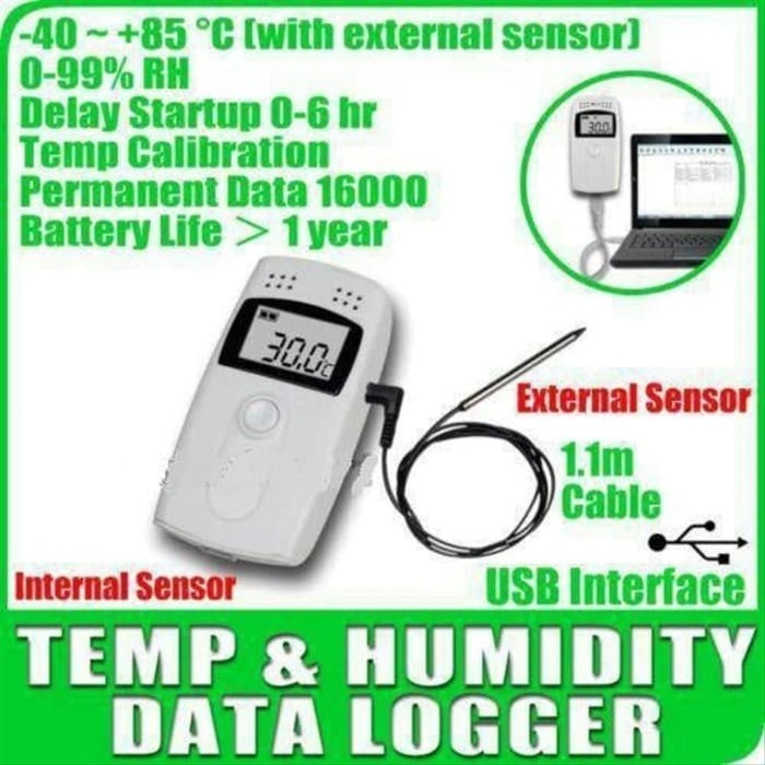 Jual RC4HC Elitech Data Logger Humidity Temperature RC-4HC RC4-HC Loger | Shopee Indonesia