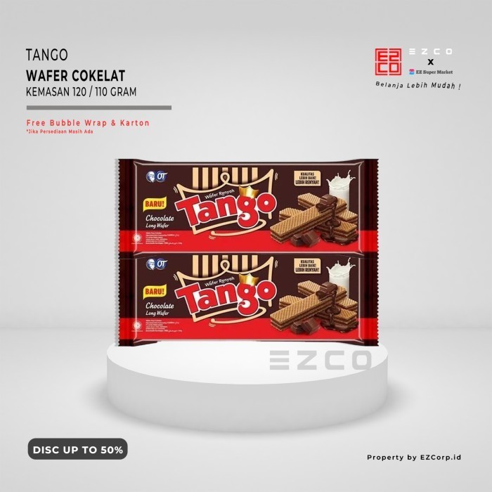 Jual TANGO WAFER CHOCOLATE KEMASAN 120/110GR | Shopee Indonesia