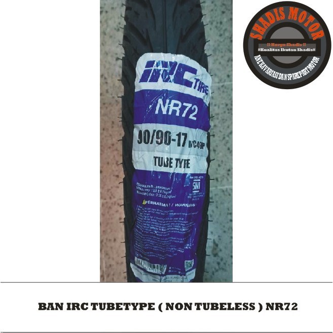 Jual Ban Motor Merk IRC Biasa Tipe NR72 Ukuran 90/90 Ring 17 Ban Motor ...