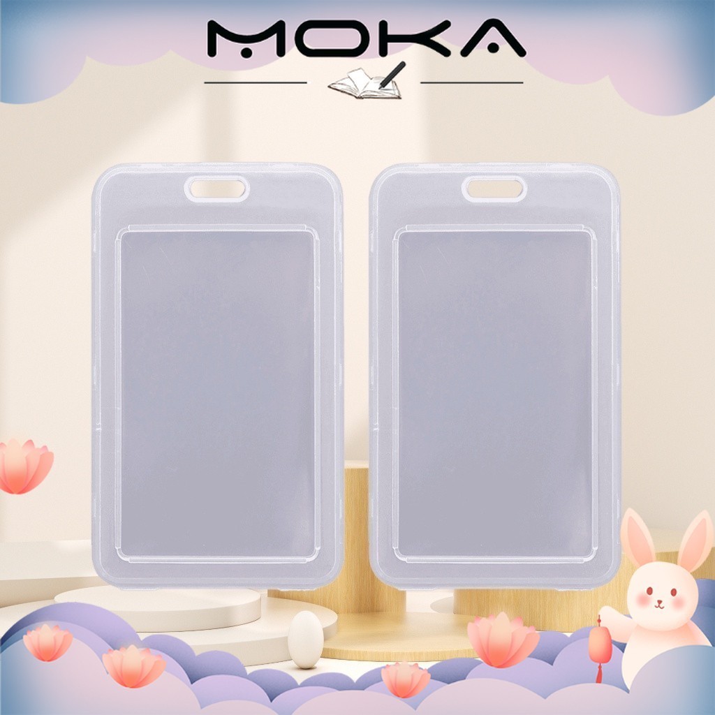 Jual MOKA CARD HOLDER TRANSPARAN / ID CARD PLASTIK TRANSPARAN / NAME ...