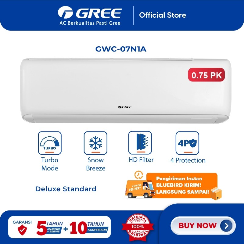 Jual GREE AC Split 3/4 PK DELUXE N1A Series Black Diamond Fin + Pasang ...