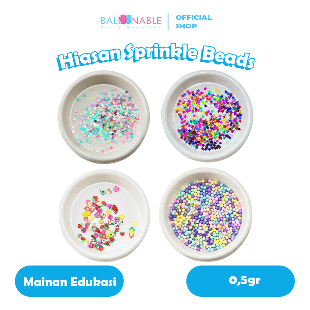 Jual KAUFAZ Hiasan Glitter | Sprinkle Beads Love Bintang Meses ...