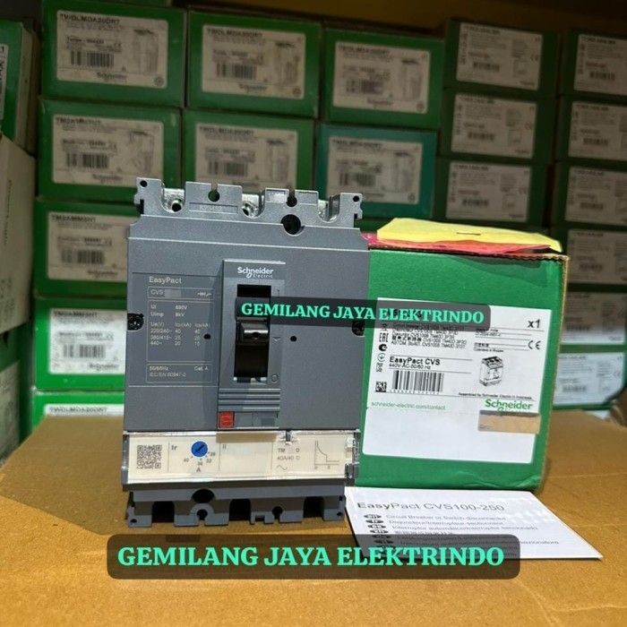 Jual MCCB SCHNEIDER CVS100B 3P 100A 25KA TM100D 3P3D 70-100A LV510307 ASLI | Shopee Indonesia
