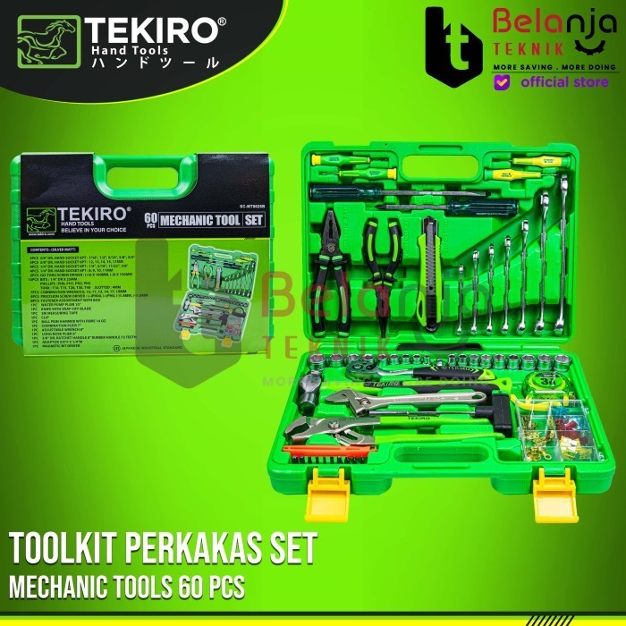 Jual PROMO Tekiro Mechanic Tools 60 Pcs Tool Set Toolkit Tool Kit Perkakas 60 Pcs | Shopee Indonesia