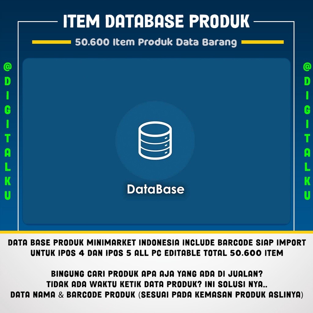 Jual ITEM DATABASE / DATA BARANG / DATA BASE PRODUK MINIMARKET ...