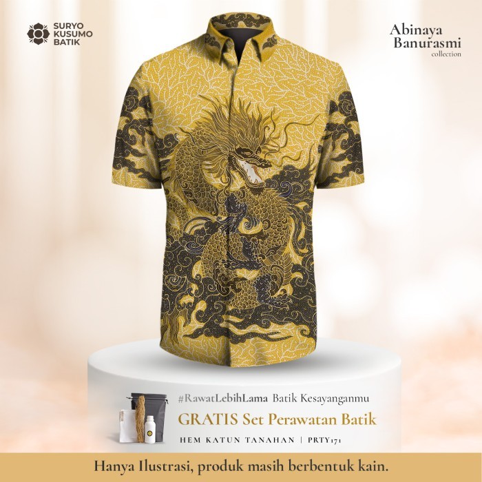 Jual Suryo Kusumo Batik - Kain Batik Tulis Katun Hem Lengan Pendek ...