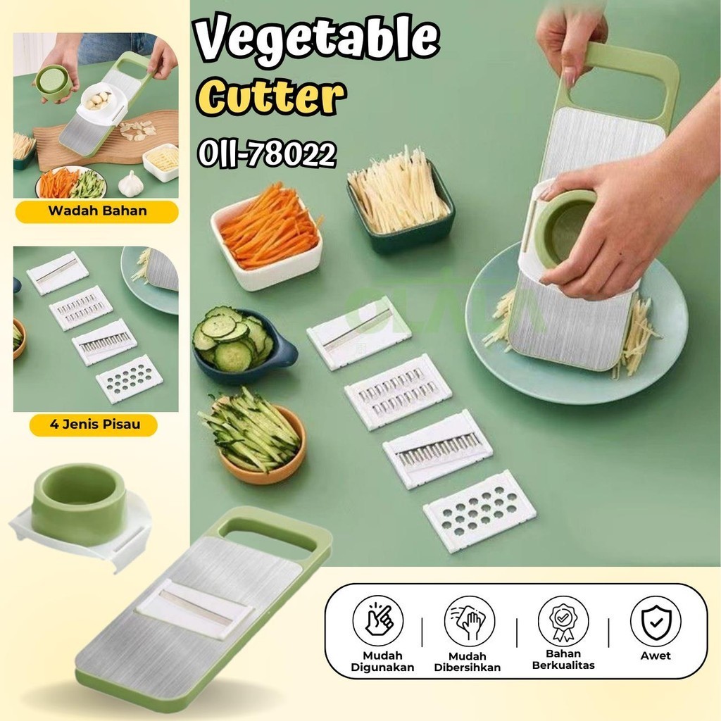 Jual PARUTAN SAYUR VEGETABLE CUTTER STAINLESS 4IN1 IRISAN TIMUN KENTANG ...