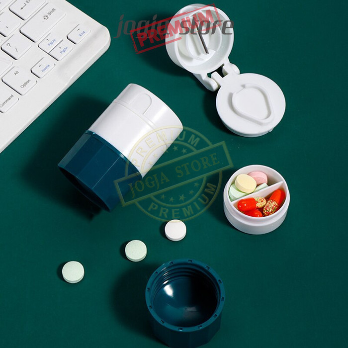 Jual Kotak Obat 4in1 Grinder Penghalus Tablet Alat Pemotong-Penggiling ...