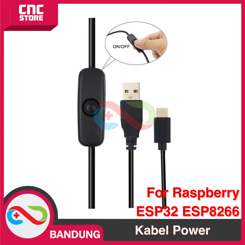 Jual Kabel POWER Raspberry Pi, ESP32, NODEMCU, ESP8266 DENGAN Sakelar ...