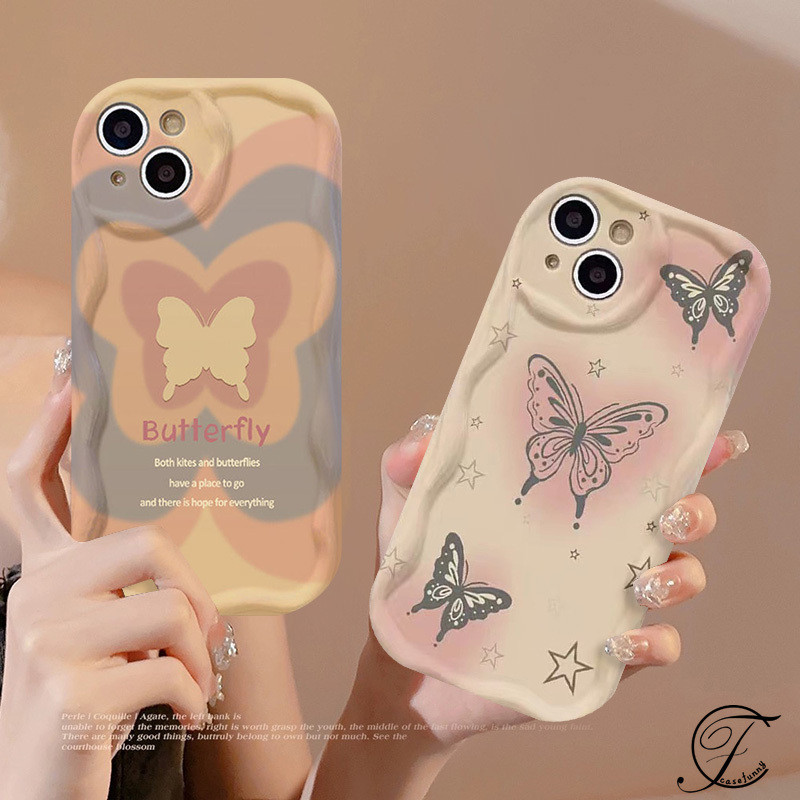 Jual Fantasi Retro Gradien Butterfly Graffiti Bintang Case Kompatibel ...