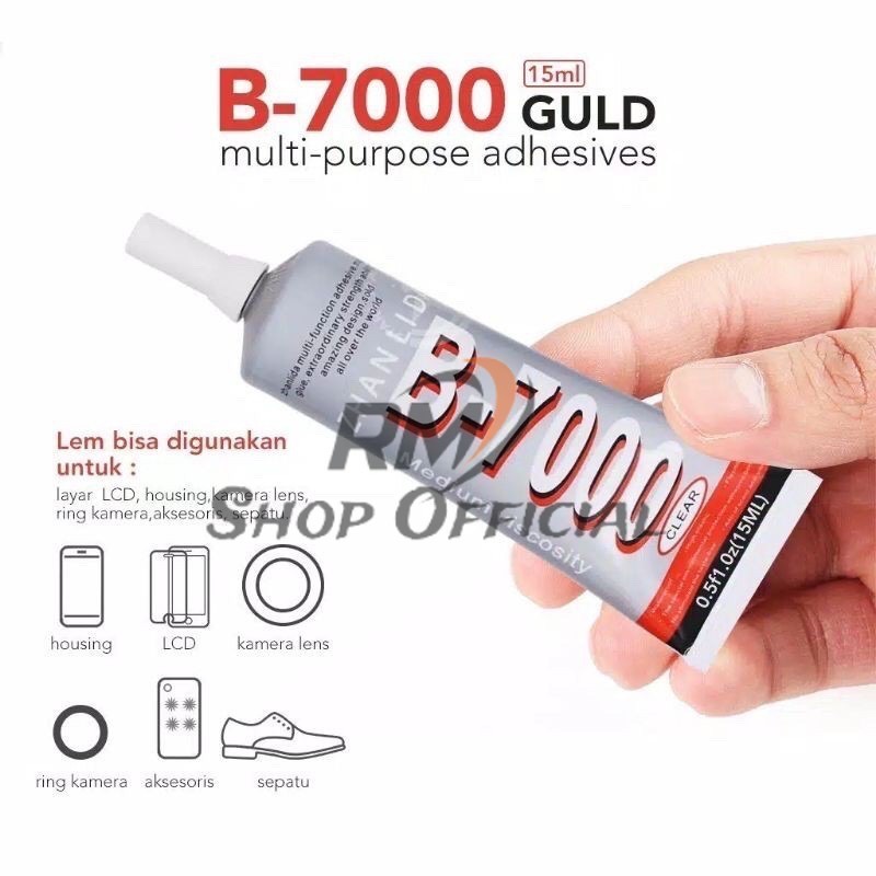 Jual LEM LCD TOUCHSCREEN TS B7000 B-7000 B 7000 15ML ZHANLIDA BENING PUTIH | Shopee Indonesia