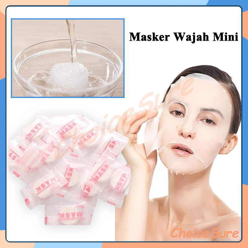 Jual 20PCS Polos Mini Compressed Mask / Paper Masker Muka Wajah Tablet ...