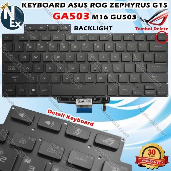 Jual KEYBOARD ASUS ROG ZEPHYRUS G15 GA503 M16 GU503 BACKLIGHT - Black ...