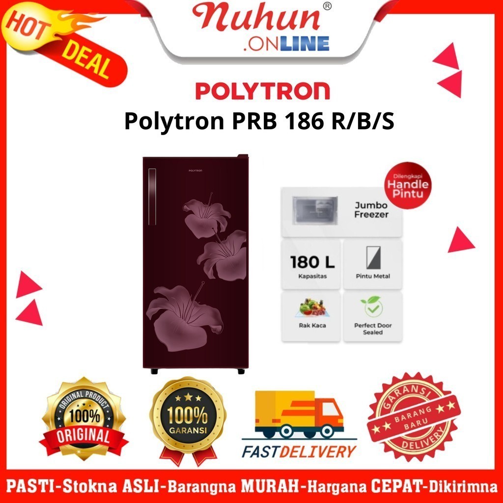 Jual Kulkas 1 Pintu Polytron PRB 186 R/B/S | Shopee Indonesia