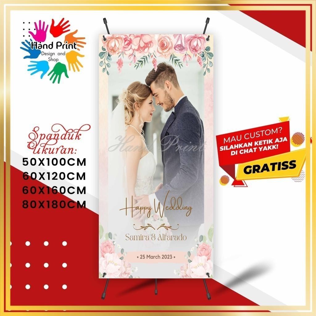 Jual SPANDUK BANNER Wedding Selamat Datang Di Pernikahan kami D MMT ...
