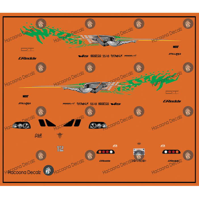 Jual Brian Orange Supra Fast and Furious Water Slide Decal | Shopee ...