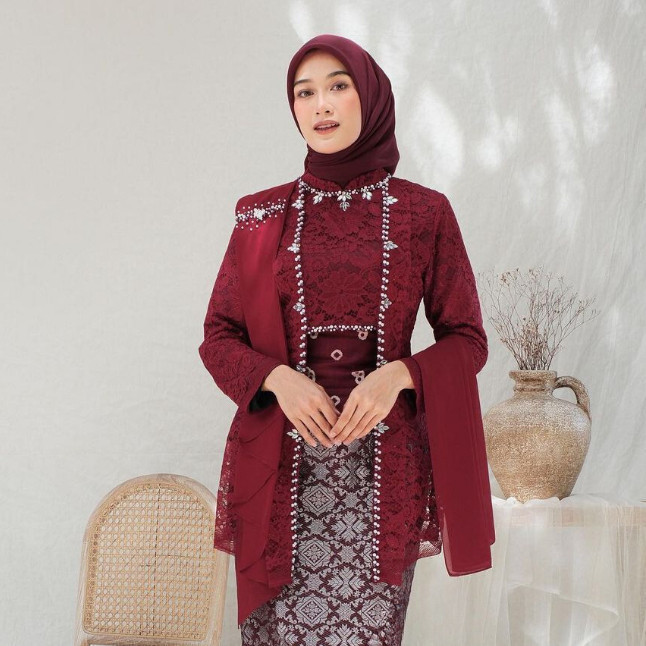 Jual Kebaya Kutu Baru Modern Kebaya Wisuda Lamaran Tunangan Set Kutubaru Full Payet Tunangan ...