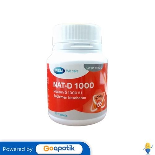 Jual Mega We Care Nat-D 1000 Iu Botol 60 Tablet | Shopee Indonesia