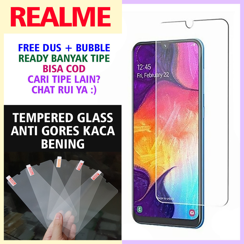 Jual Tempered Glass Realme 8i 9i 13 C30 C30s C31 C33 C35 C51 C53 C55 C65 C61 C63 C67 C75 C75X ...