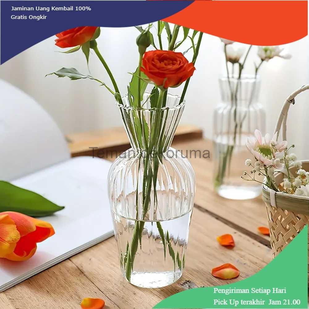 Jual TD - DKR MOONBIFFY Vas Bunga Kaca Bening Nordic Bottle Vases ...