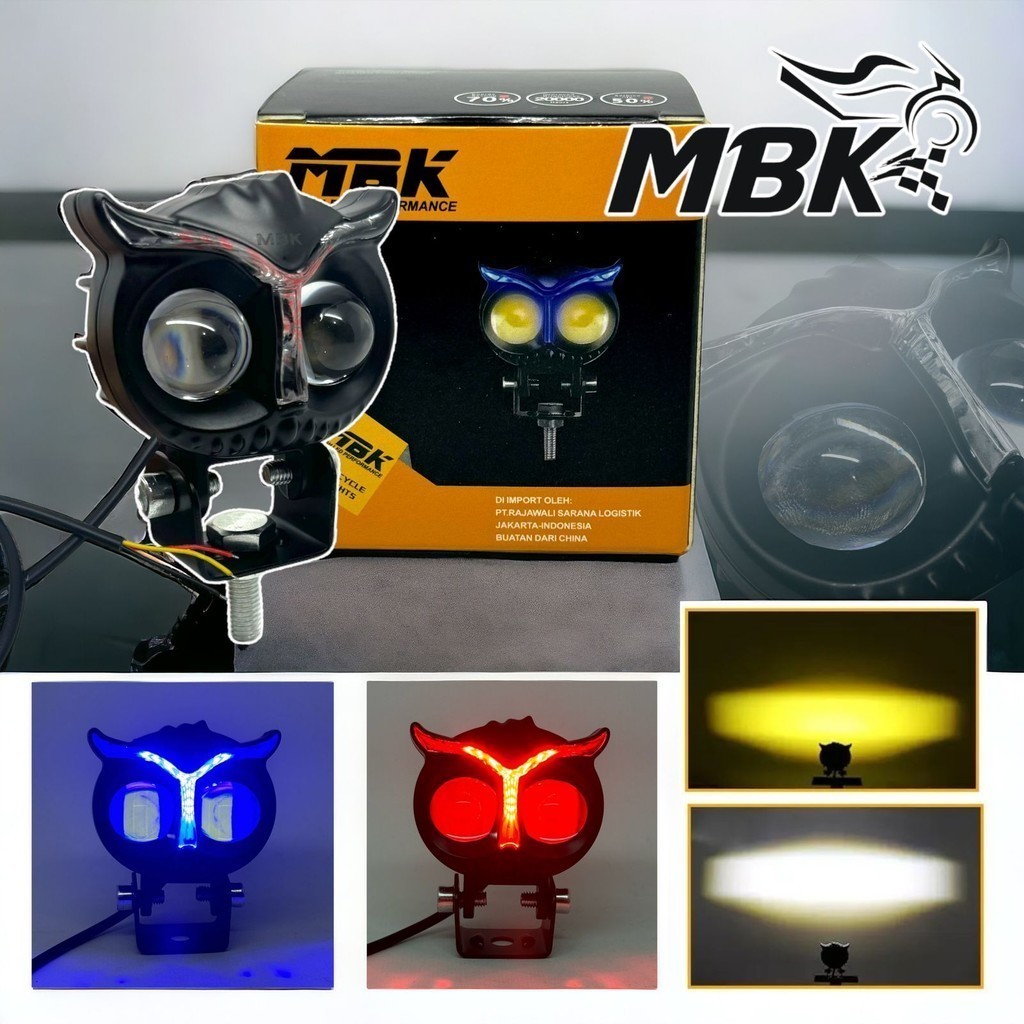 Jual Lampu Tembak OWL Burung Hantu Plus Alis LED 2 MATA CAHAYA KUNING ...