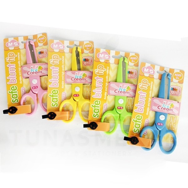 Jual M&G Kids Scissors 127mm Safe plastic coated blunt tip - Gunting ...