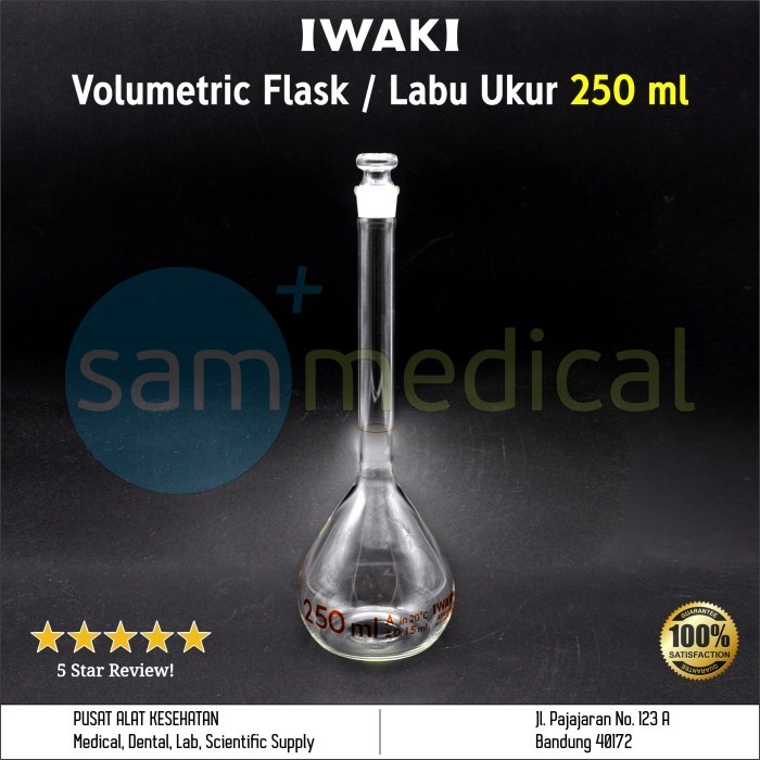 Jual Iwaki Volumetric Flask / Labu Ukur 250ml | Shopee Indonesia