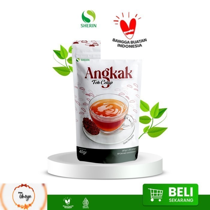 Jual Teh Celup Angkak SHERIN untuk menurunkan panas 1 pouch isi 20 ...