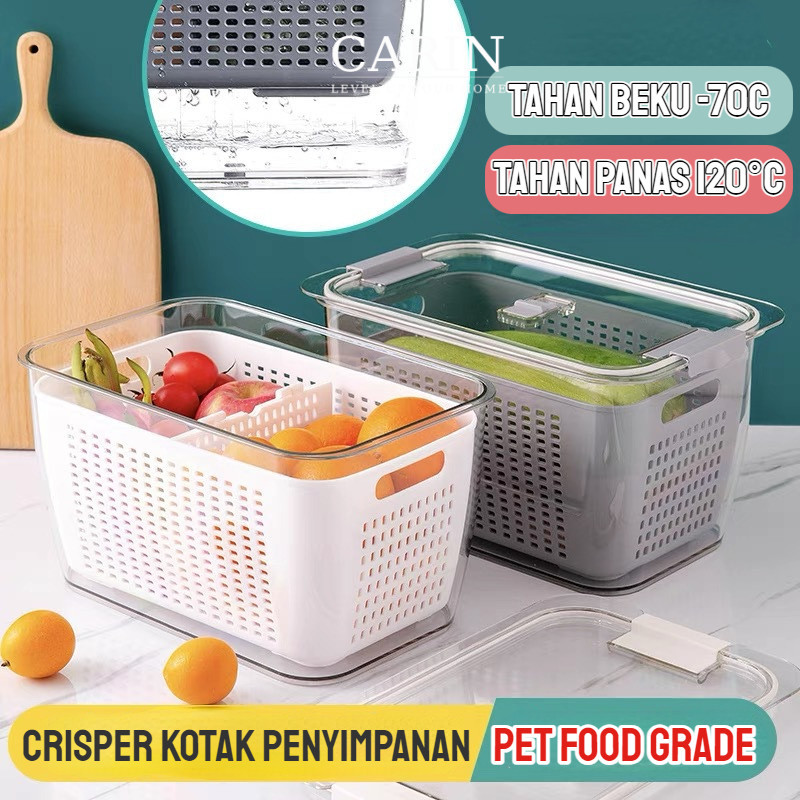 Jual 4500ML Drain Transparan Kulkas Crisper Penyimpanan / Keranjang ...