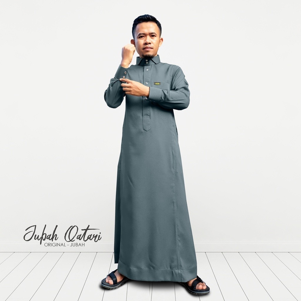Jual Jubah Gamis Pria Manset Lengan Panjang model QATARI READY STOCK ...