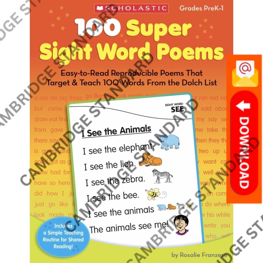 Jual BELI 3 BONUS 1 Scholastic 100 Super Sight Word Poems for Grades ...