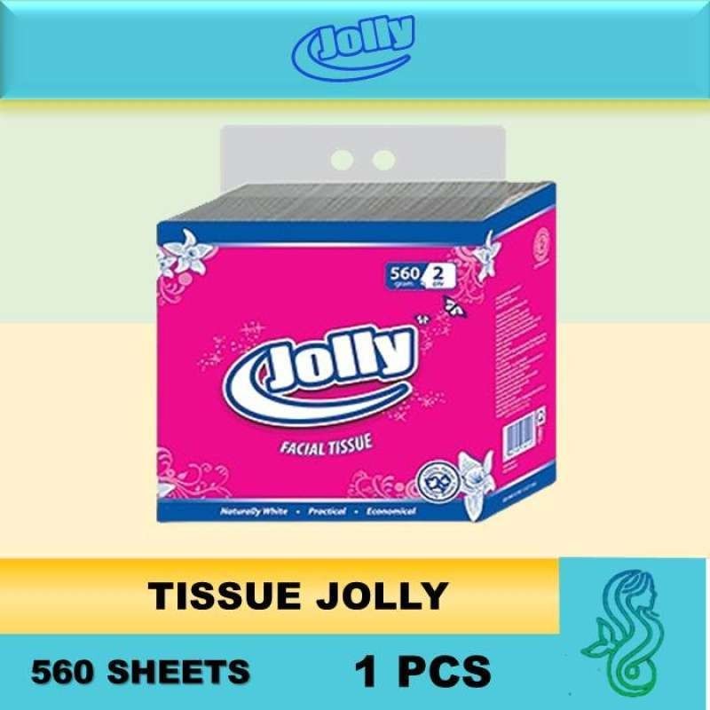 Jual 1 PCS TISSUE JOLLY 560 SHEETS 2 PLY 1KG - TISU FACIAL PACK NEW ...