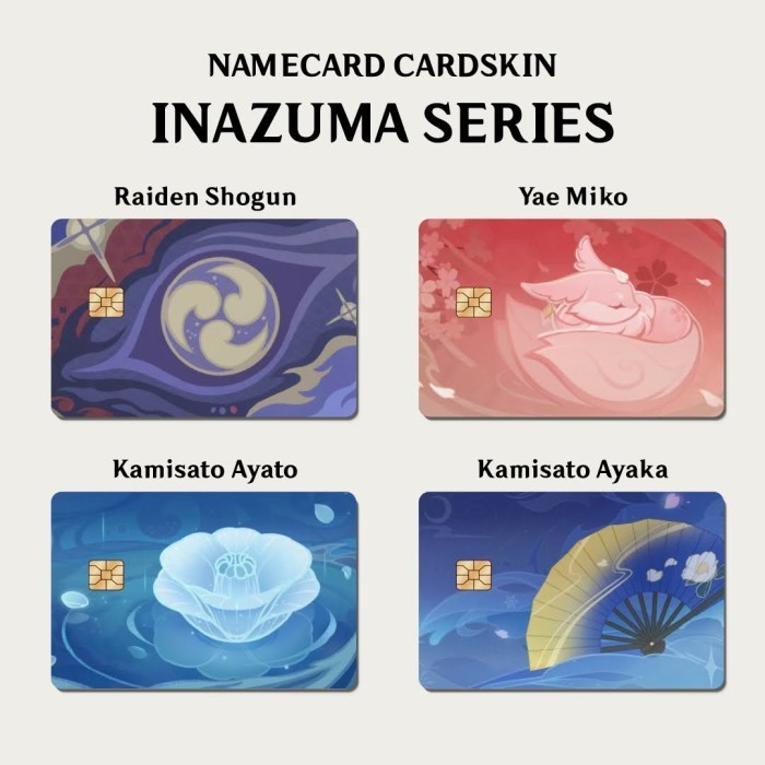 Jual Stiker Card skin Genshin Inazuma E-Money ATM | Shopee Indonesia