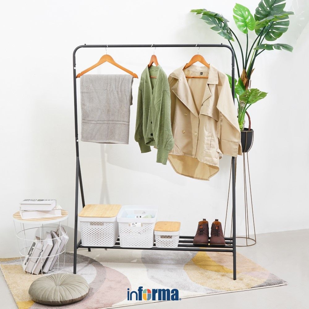 Jual Informa Sandy 110x55x155 cm Gantungan Pakaian - Hitam Stand Hanger ...