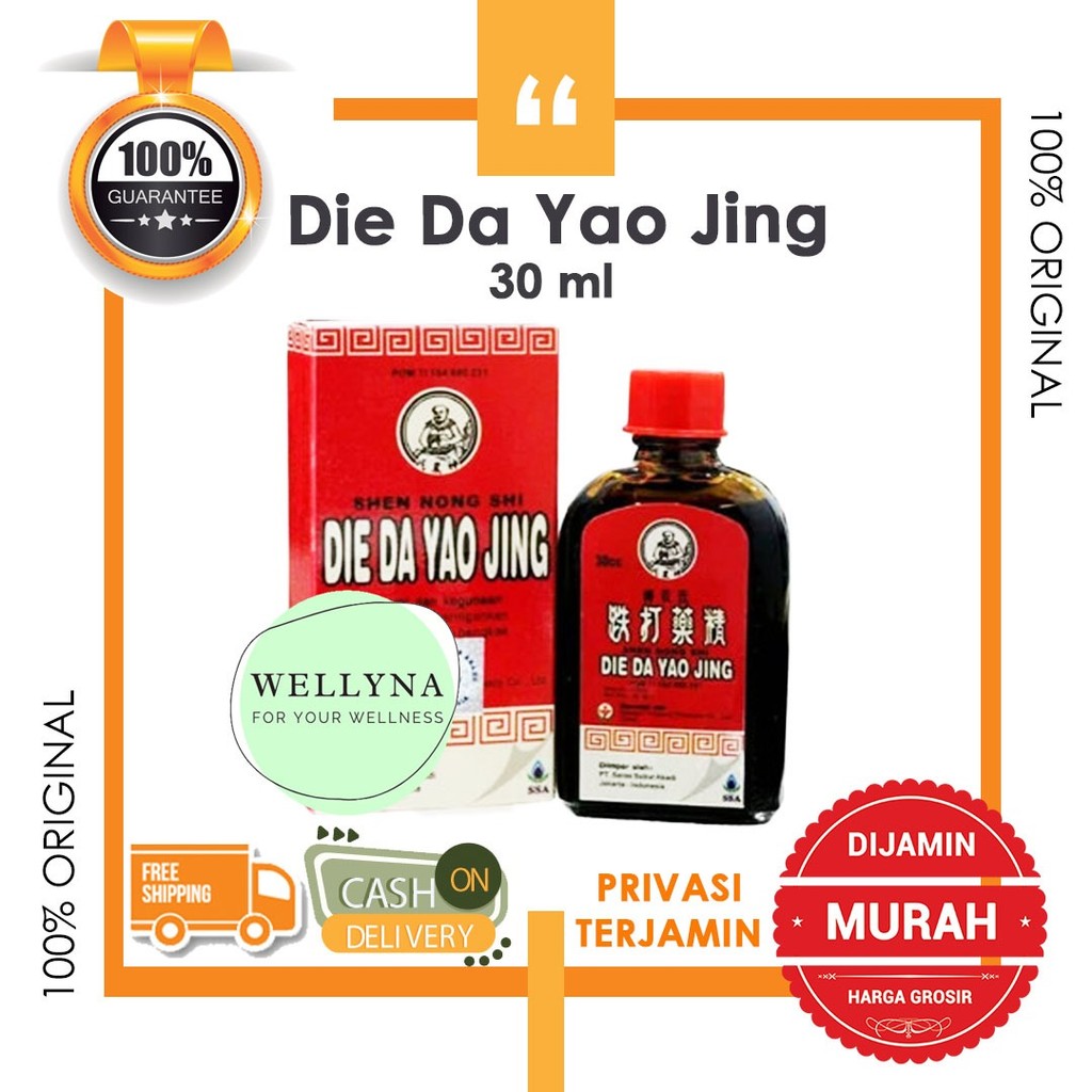 Jual wellyna Die Da Yao Jing Original Obat Luka Merah 30ml Original ...