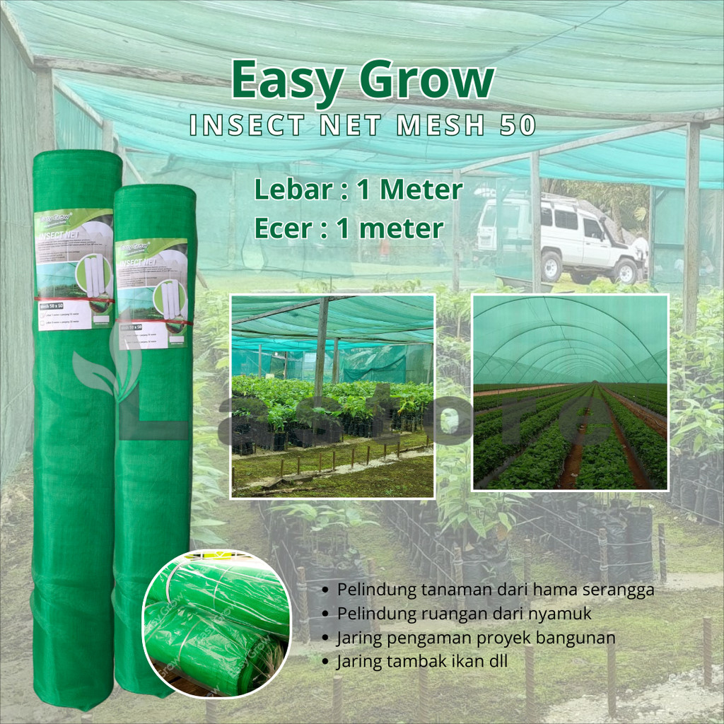 Jual Insect Net Easy Grow Jaring Green House Mesh 50 Eceran 1 Meter ...