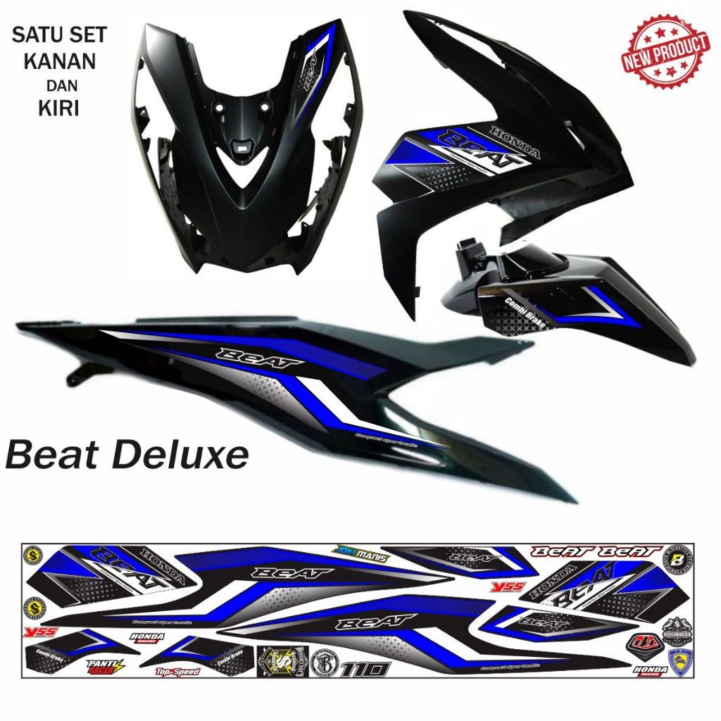 Jual SETIKER MOTOR / STIKER BEAT BARU MOTIF LIS STRIPING HONDA BEAT ...