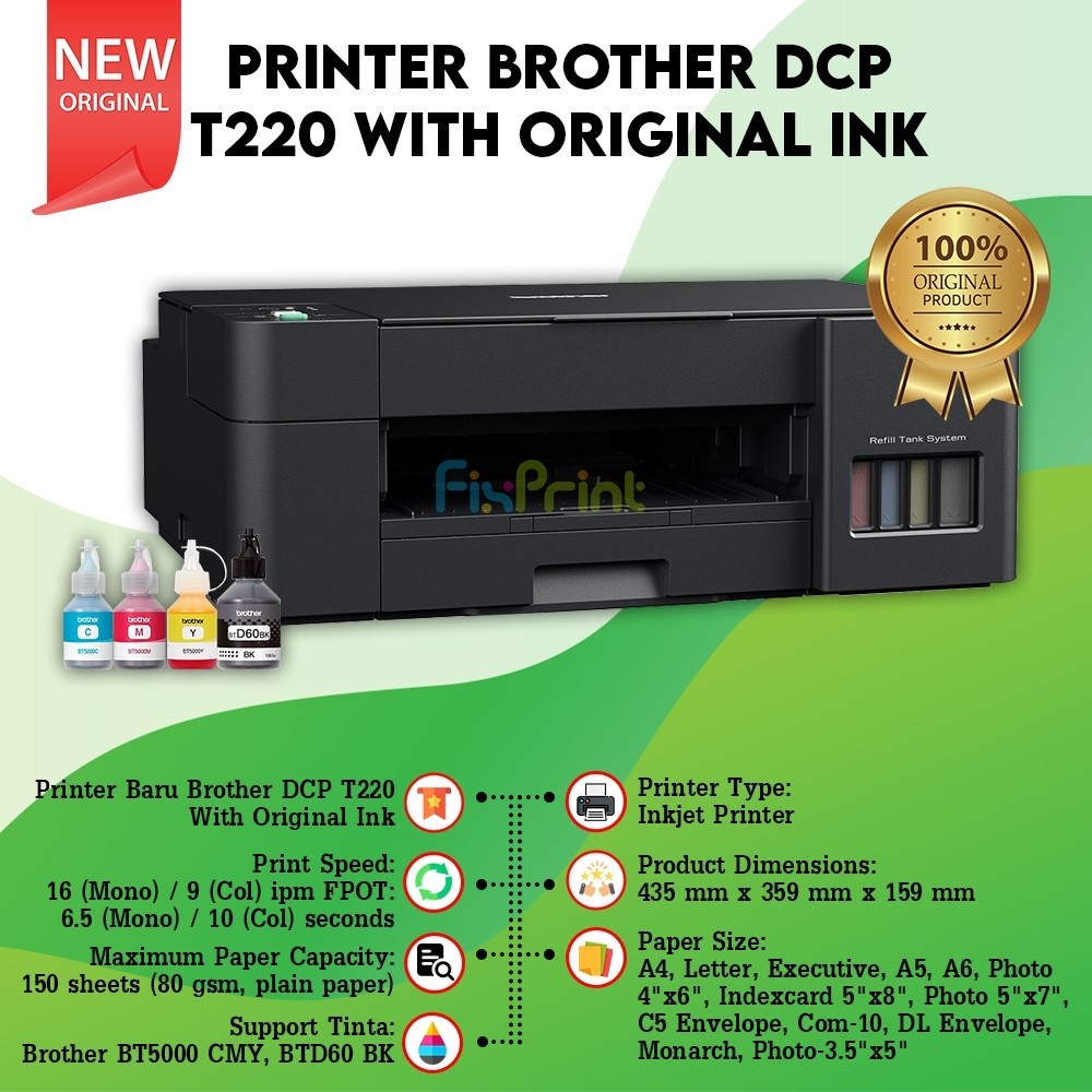 Jual Printer Brother T220 DCP T220 Print Scan Copy Garansi Resmi ...