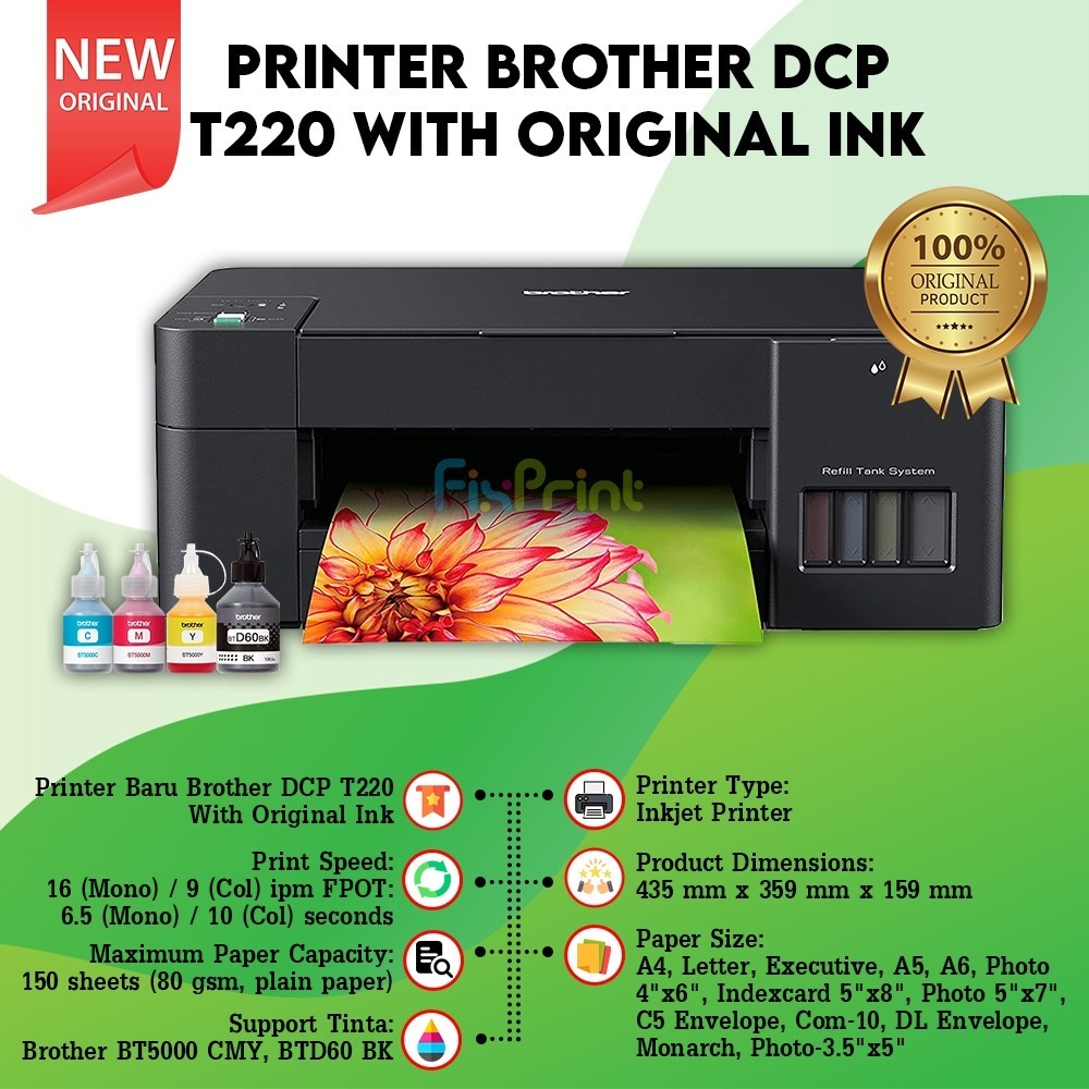 Jual Printer Brother T220 DCP T220 Print Scan Copy Original | Shopee ...