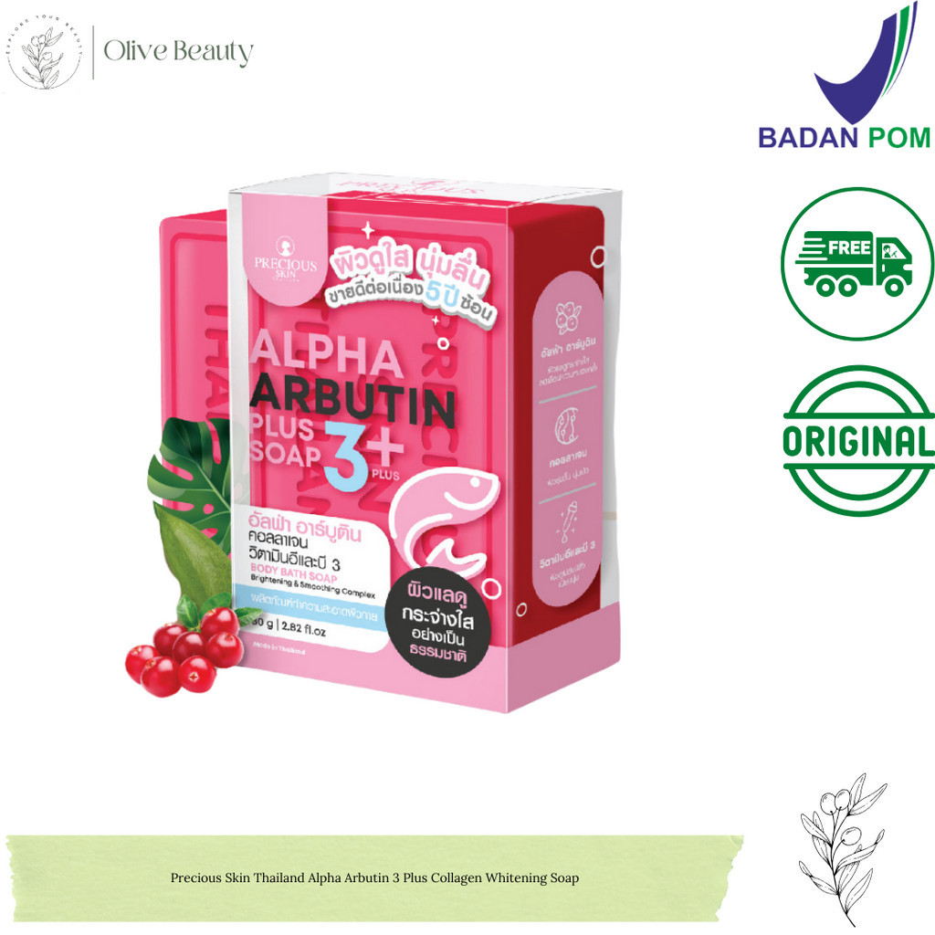 Jual Precious Skin Thailand Alpha Arbutin 3 Plus Collagen Whitening Soap | Shopee Indonesia