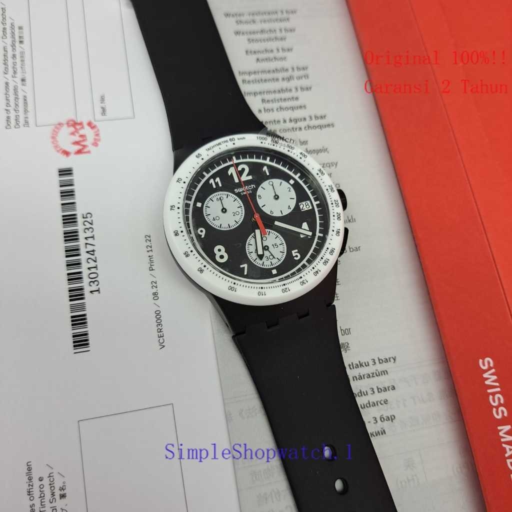 Jual Original 100%!! SWATCH SUSB420 Nothing Basic About Black Garansi ...