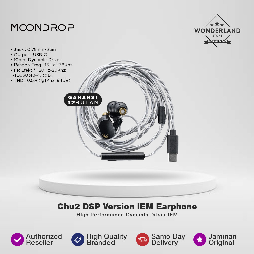 Jual Moondrop Chu 2 / Chu2 / Chu II DSP In Ear Monitors USB-C IEM ...