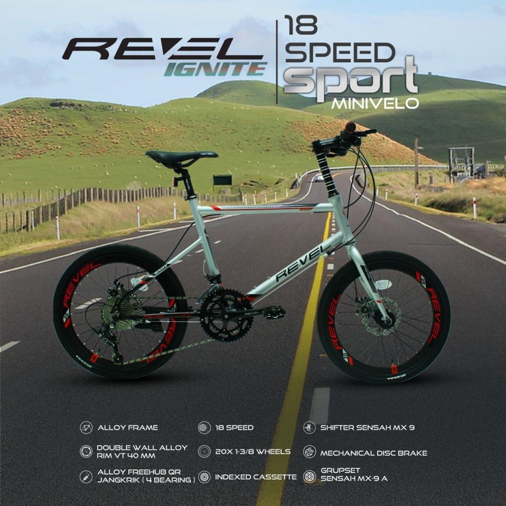 Jual Sepeda minivelo revel ignite 18 speed | Shopee Indonesia