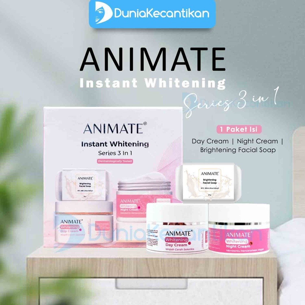 Jual ANIMATE INSTAN WHITENING 3IN1 SERIES PAKET ANIMATE MEMUTIHKAN ...