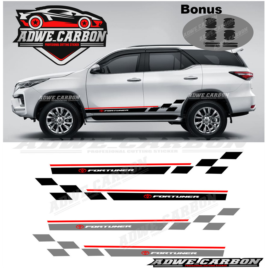 Jual sticker striping mobil universal toyota fortuner,avanza,sigra ...