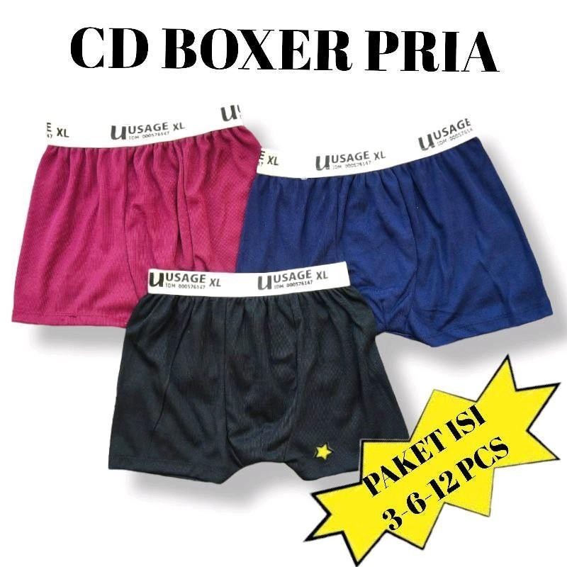 Jual PAKET 12 PCS Celana Boxer Pria / CD Boxer Pria / Celana Dalam Pria ...
