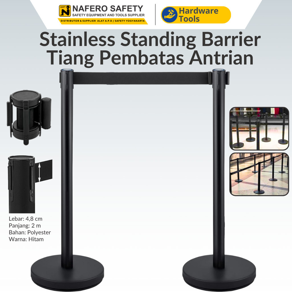 Jual Standing Barrier Tiang Antrian / Tiang Stainless Penghalang Jalan ...
