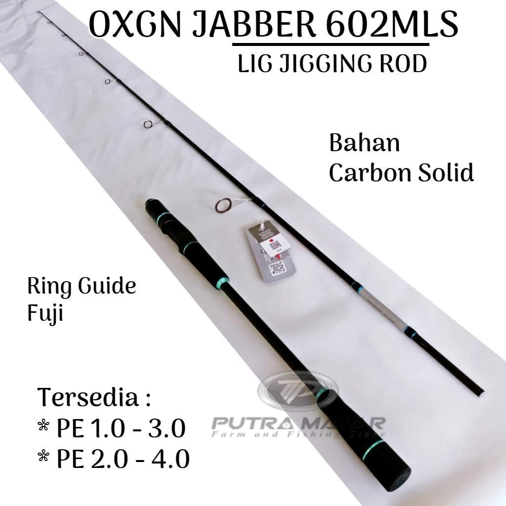 Jual Oxgn Jabber 602 PE1-3 PE2-4 Joran Light Jigging Toray Carbon Solid ...