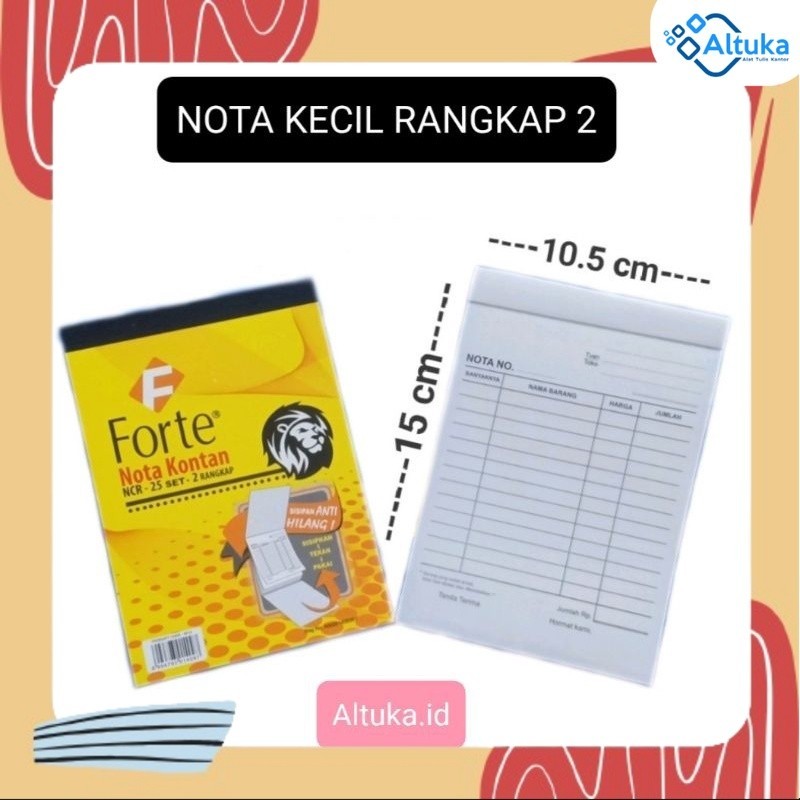 Jual Buku Nota Kontan / Nota Olshop 2ply NCR Kecil Forte | Shopee Indonesia